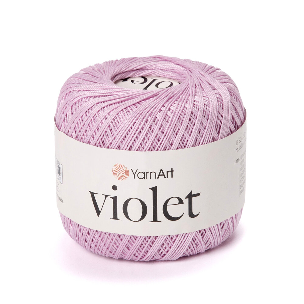 Пряжа для вязания YarnArt Violet 5049 св. астра 2 шт 50 гр/282 м 100% мерсеризованный хлопок
