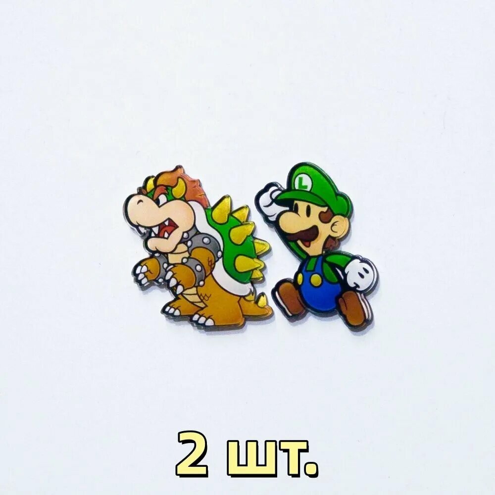 Супер Марио Брос Магниты на холодильник с тематикой аниме и игр, 2 шт