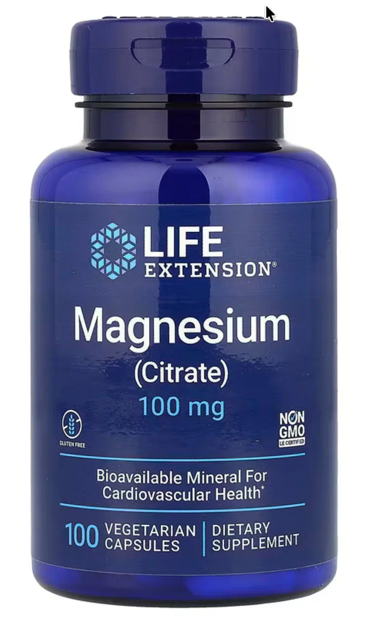 Life Extension, магний цитрат, Magnesium Citrate, 100 мг, 100 вегетарианских капсул