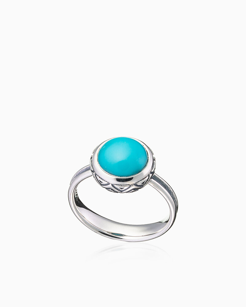 Кольцо, серебро, 925 проба, бирюза