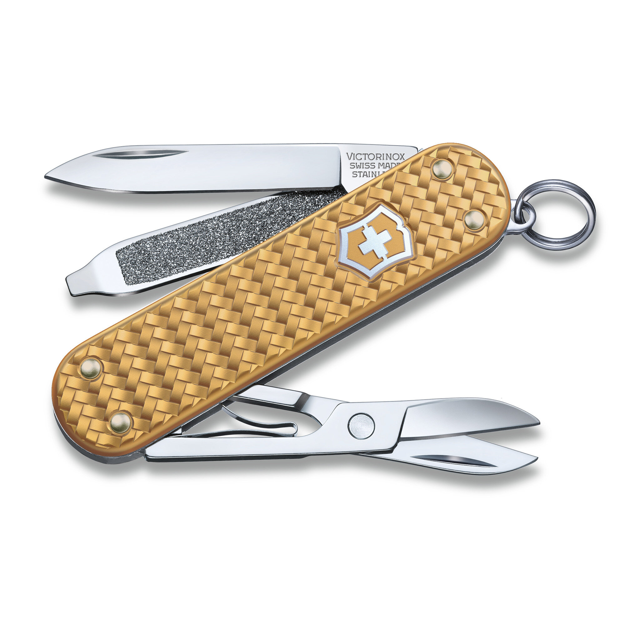 Нож-брелок Classic SD Precious Alox Brass Gold (5 функций) VICTORINOX 0.6221.408G