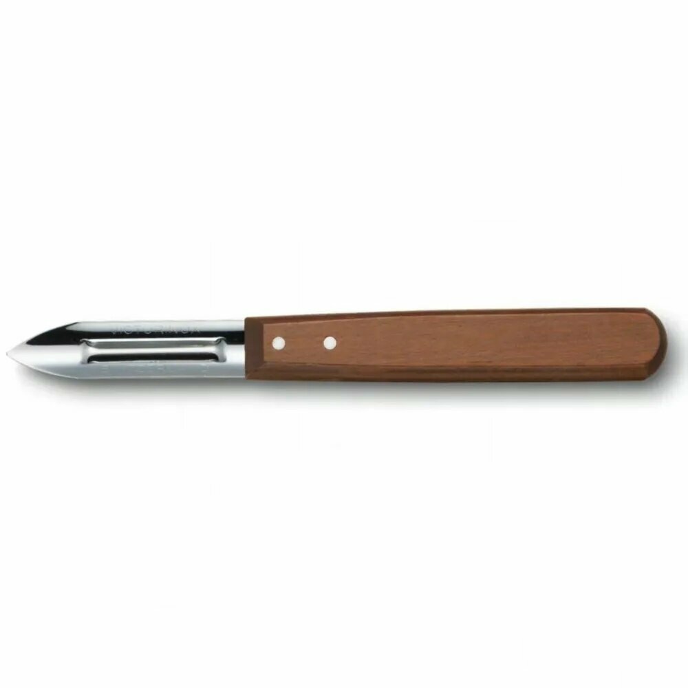 VICTORINOX Potato Peeler Double Edge 5.0209 Овощечистка с деревянной рукояткой и двойным прямым лезвием