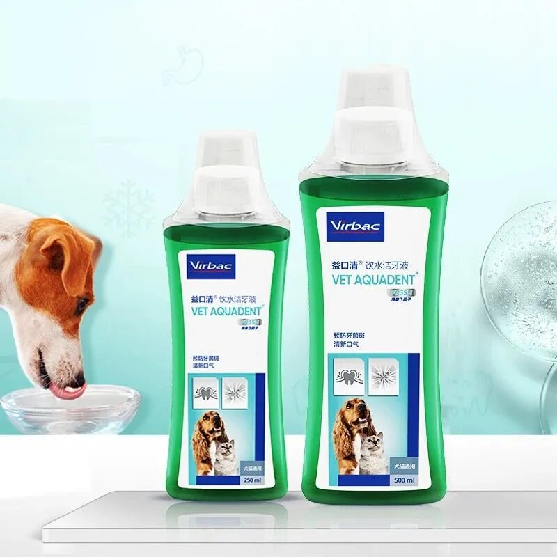 Vetoquinol Vet Aquadent Флюид для ухода за полостью рта кошек и собак, освежает дыхание 250 мл