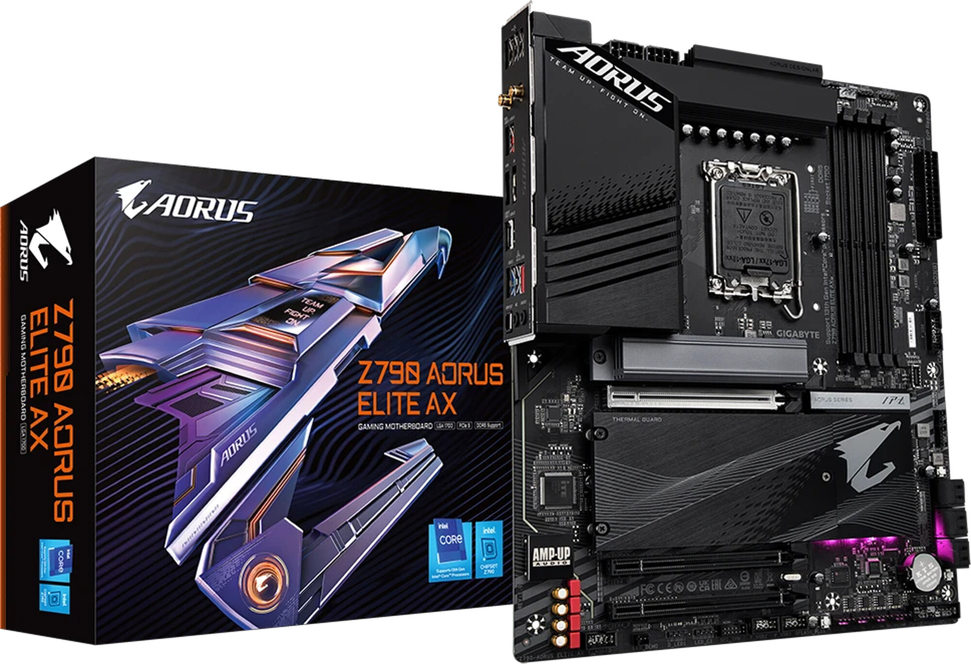 Материнская плата GIGABYTE Z790 AORUS ELITE AX (LGA1700/Z790/4xDDR5/3xPCI-Ex16/4xM.2/SB7.1/GLAN/BT/Wi-Fi/DP/HDMI/ATX)