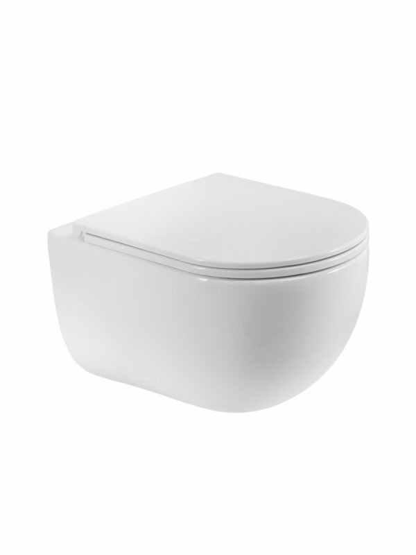 Унитаз подвесной BelBagno Etna BB008CH-TOR/SC белый, безободковый, с крышкой микролифт, слив-торнадо