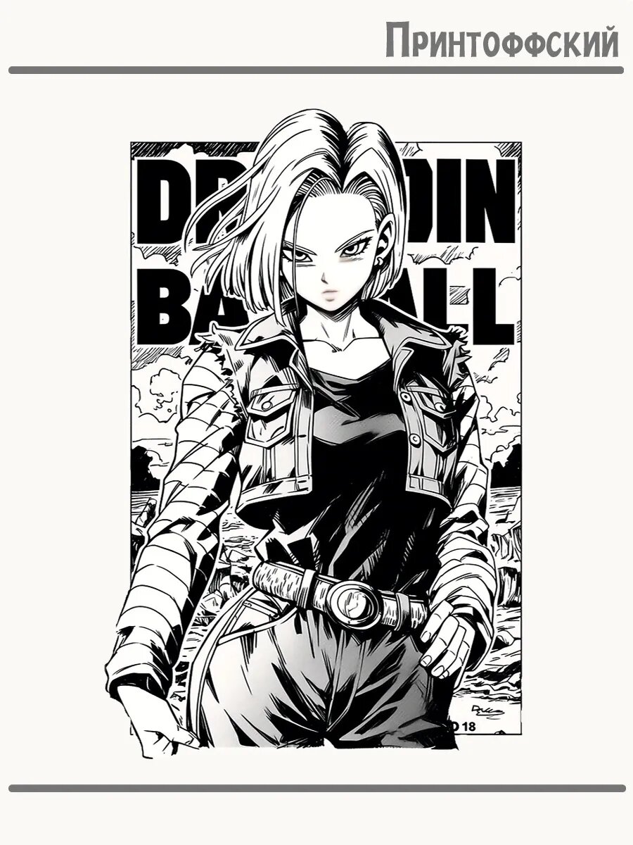 Термонаклейка для одежды и аксессуаров DTF-печать Dragon Ball