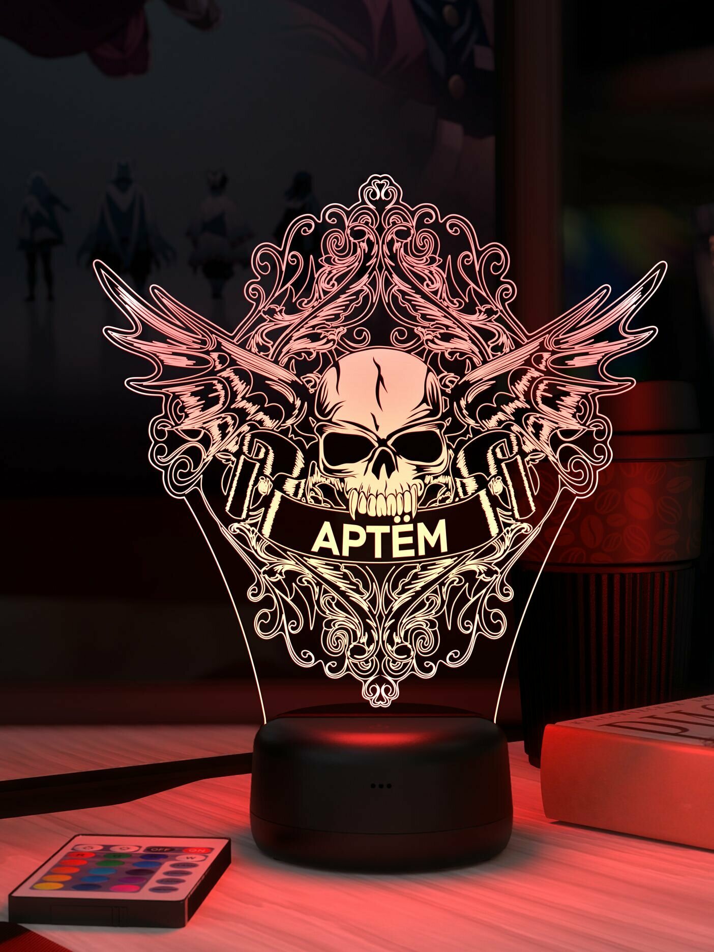 Ночник "Череп "Артём"