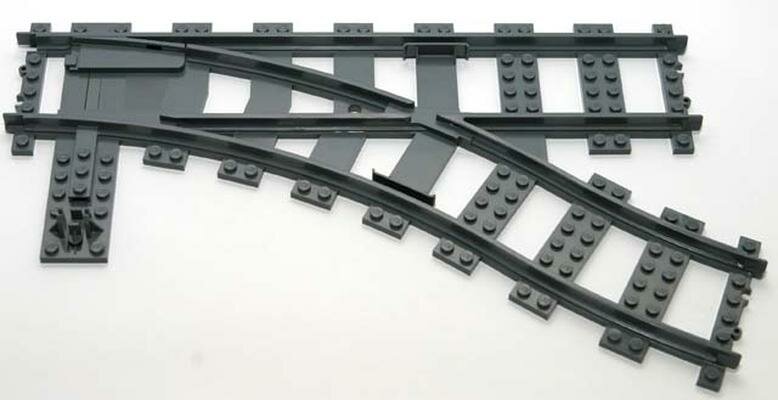 Деталь Lego 53404 Train, Track Plastic (RC Trains) Switch Point Right