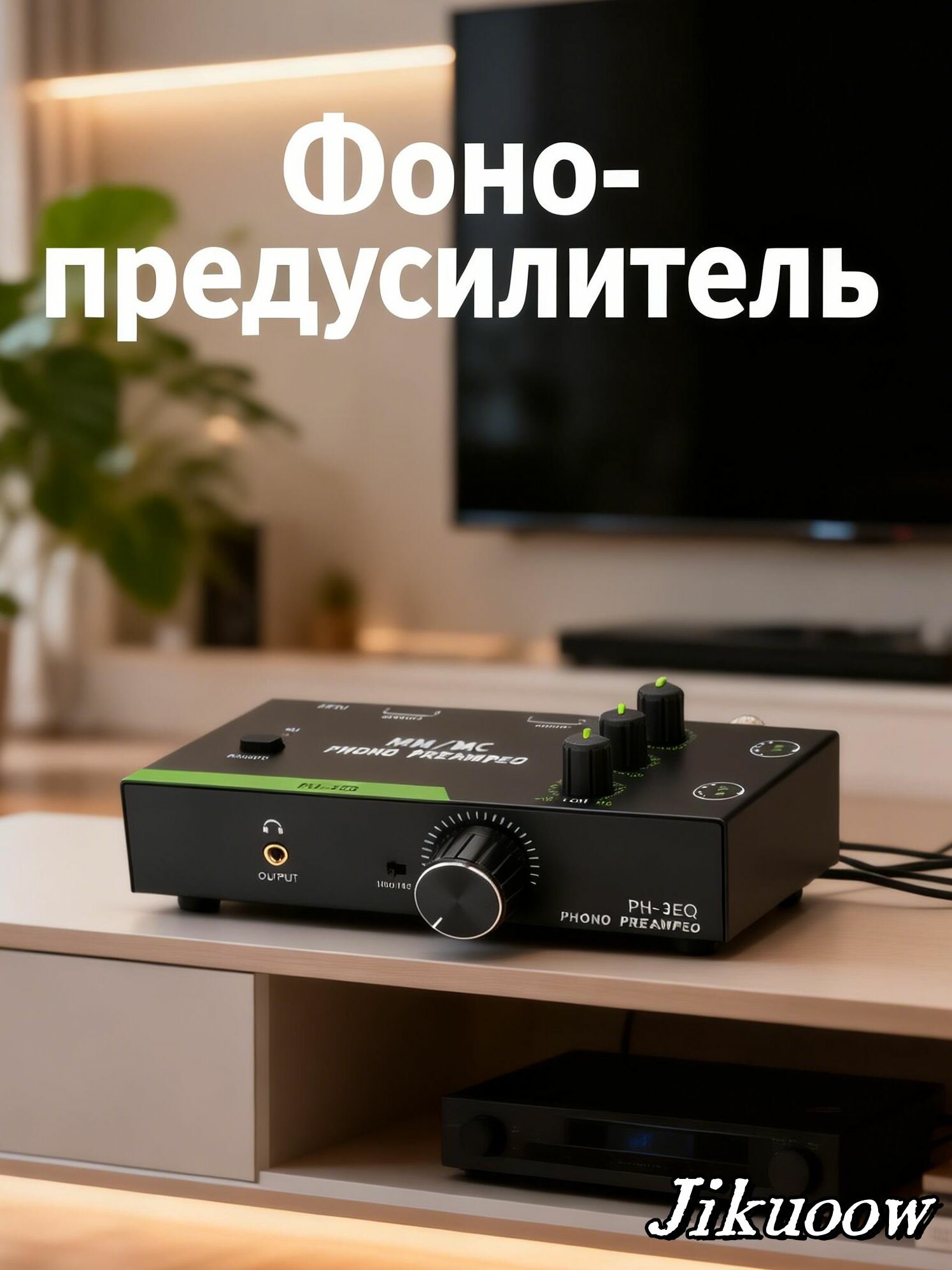 Phonograph Amplifier, мощный усилитель с XLR входом и выходом, для чистого воспроизведения звука на виниловых пластинках Европейский стандарт 100-240 В