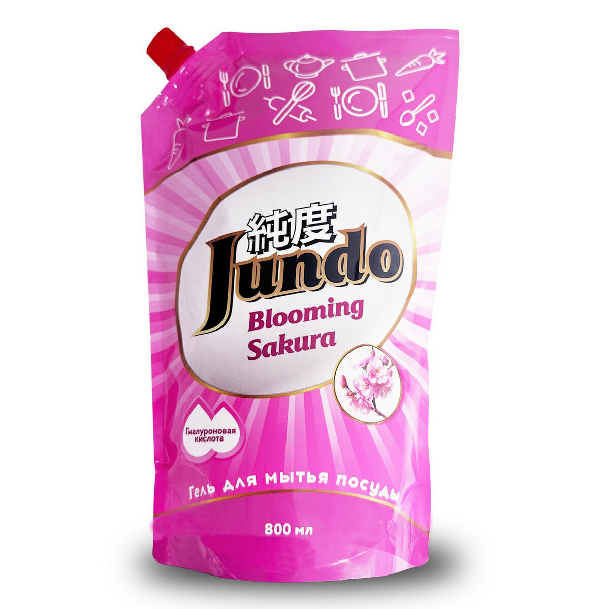 Гель для мытья посуды Jundo Blooming sakura, 800мл