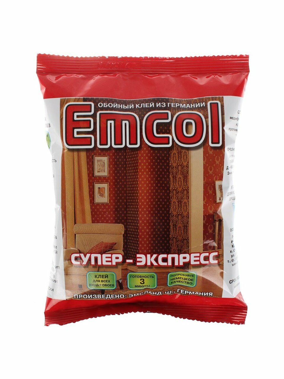 Клей для всех видов обоев Экокласс Emcol Супер-Экспресс 200 г — надежное средство для качественного ремонта вашего дома