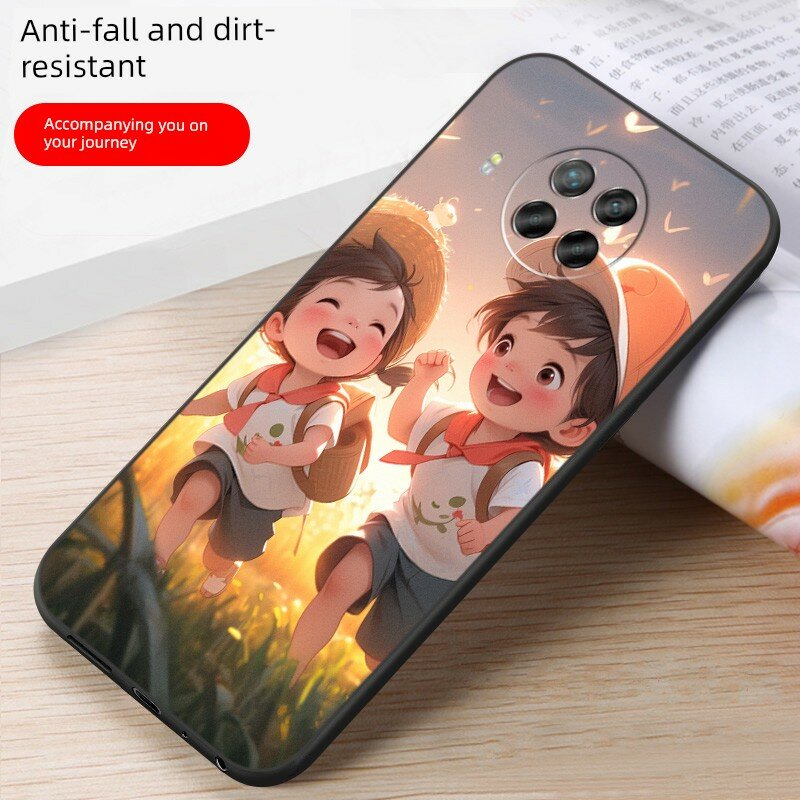 Силиконовый чехол для Redmi Note 9 Pro с полной защитой от падений, дизайн 'Спутник', одиночный чехол