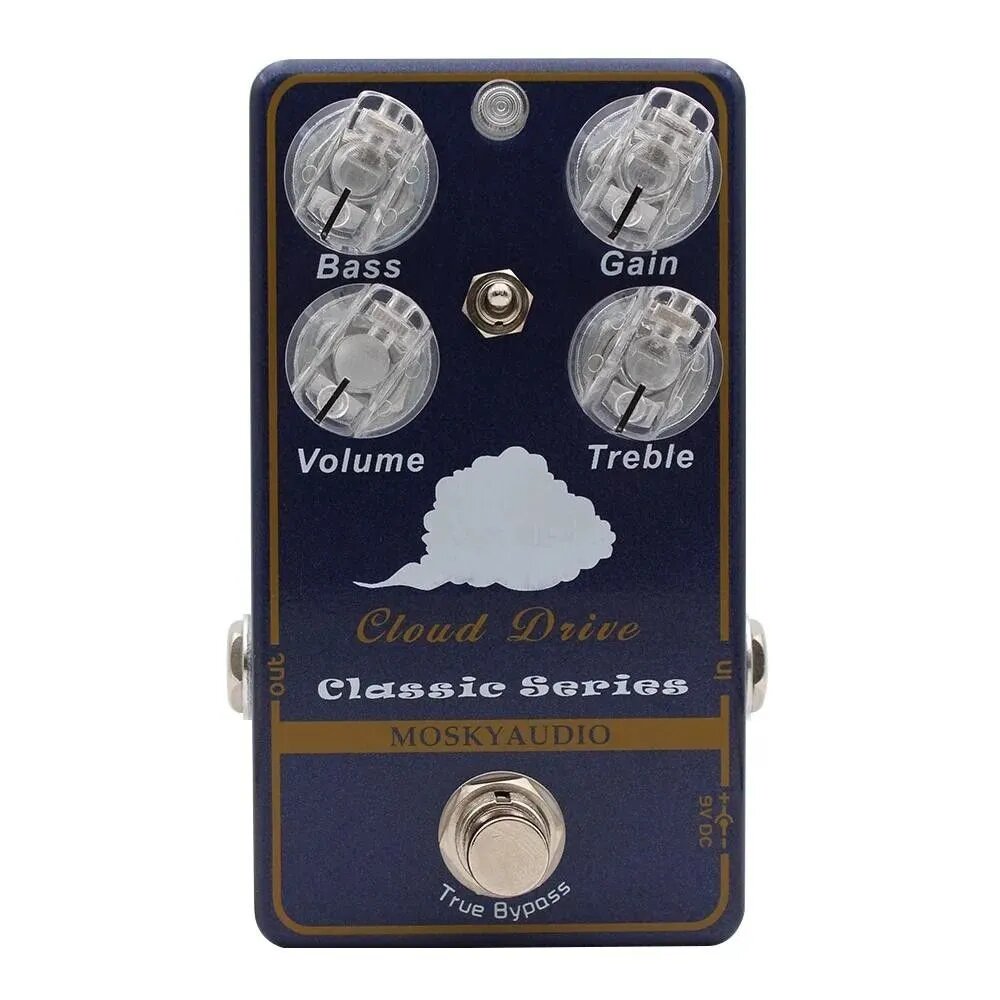 MOSKYAUDIO CLOUD DRIVE Педаль Эффектов Для Электрогитары Clean Overdrive С Регулятором Bass Gain Treble Control True Bypass