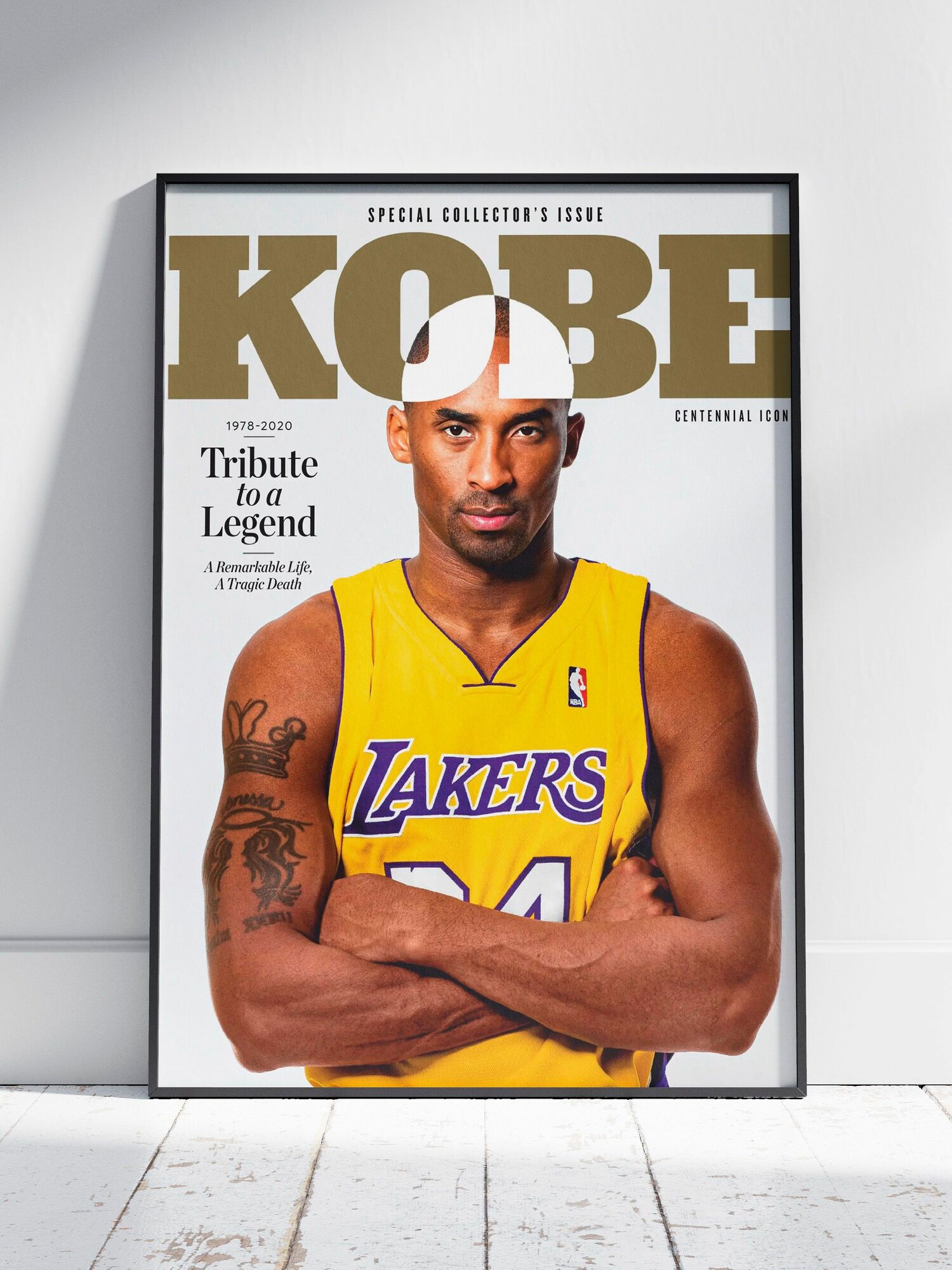 Плакат на стену для интерьера Коби Брайант (Kobe Bryant 3) - Постер по спорту и физической активности формата A4 (21x30 см)