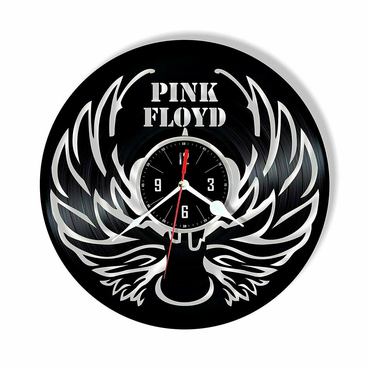 Часы из виниловой пластинки (c) VinylLab Pink Floyd, диаметр 30 см