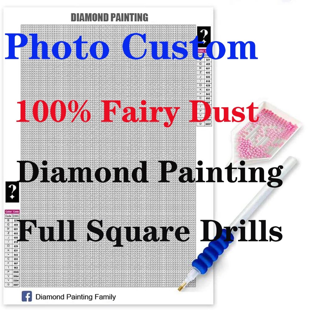 Алмазная живопись Fairy Dust, полный квадрат, Custom