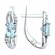 Серьги DIAMD'OR, серебро, 925 проба, родирование, фианит, топаз, длина 1.6 см, ,...