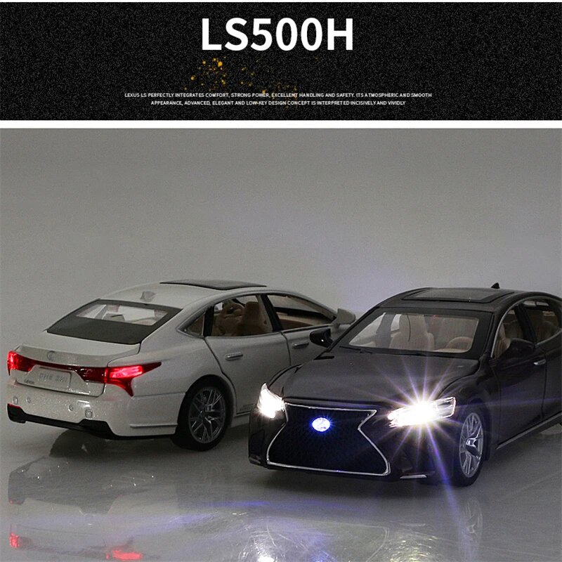 Модель автомобиля Lexus LS500H 1:32, черный — фото 1