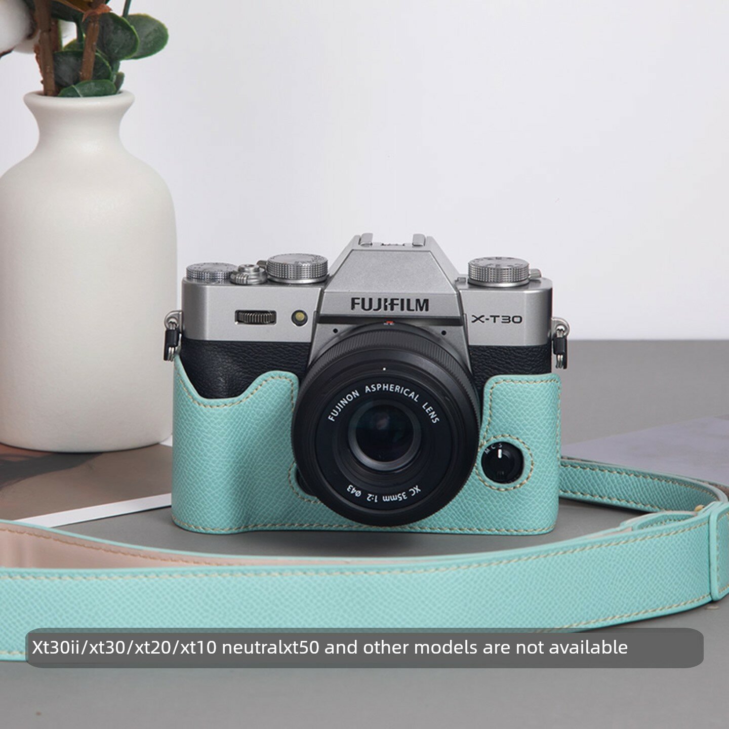 База для камеры Fuji XT30 III/II/XT30/XT20 с ремешком и текстурой ладони, тиффани синий