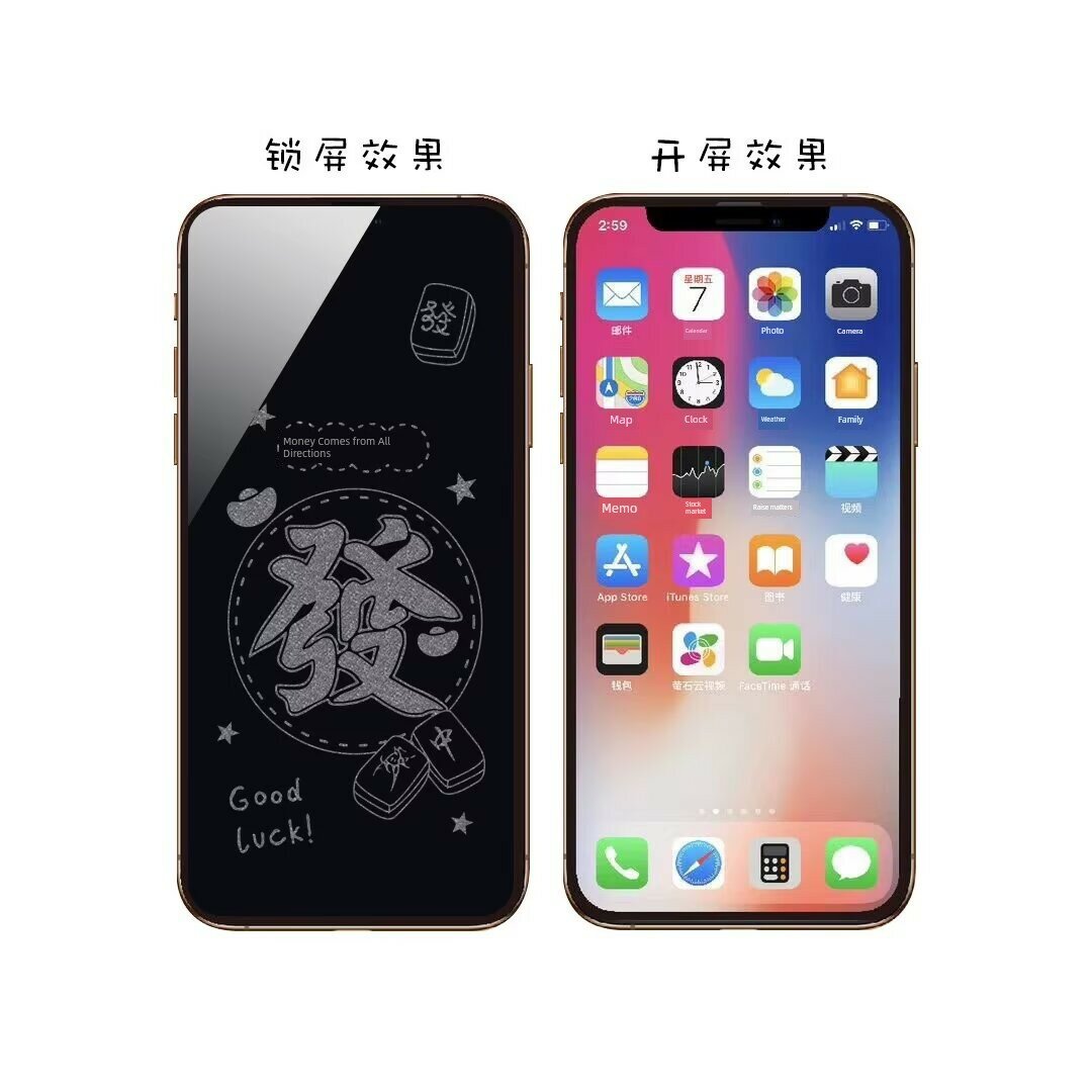 IPhone 14 Plus Стеклянный защитный экран с дизайном Букв — Анти-взрыв, полное покрытие, высокая прозрачность для iPhone