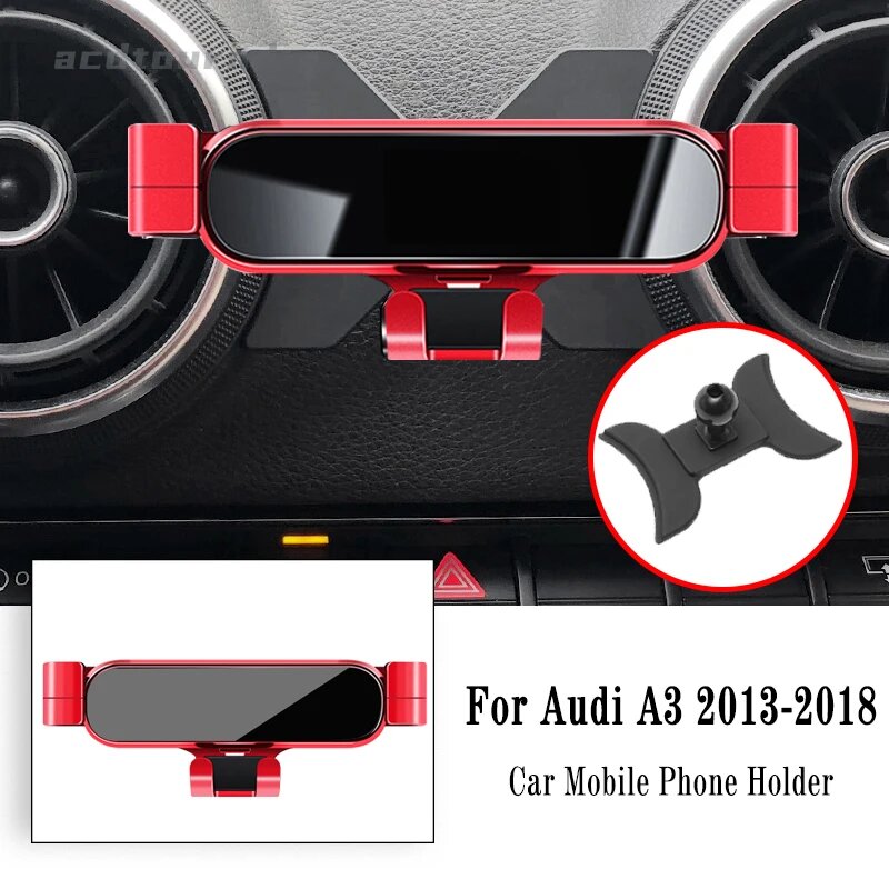 Держатель телефона для Audi A3 2013-2018, красный