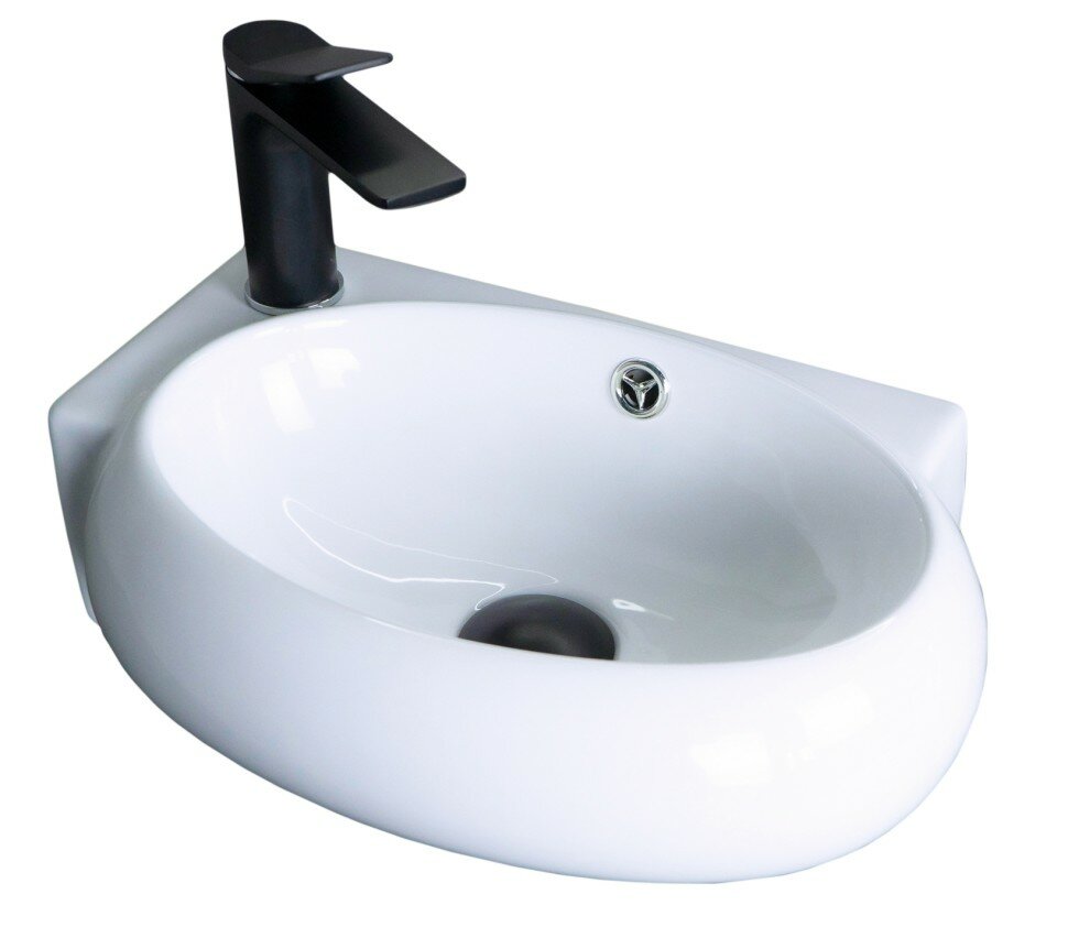 Раковина GID-CERAMIC N9100R, подвесная, белая, 43,5x30x13 см