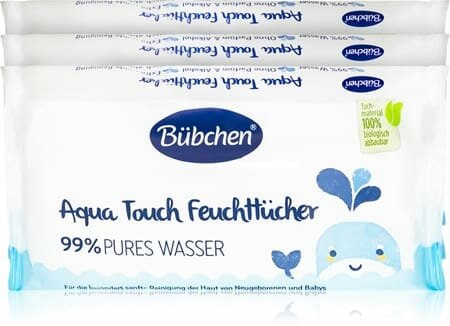Влажные салфетки Bubchen Aqua Touch, унисекс, 3 48 шт
