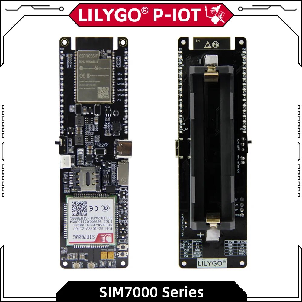 Плата разработки ESP32 LILYGO® TTGO T-SIM7000G 16MB