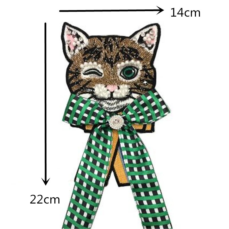Нашивка на одежду кошка в бантике, 22х14 см, Small kitty