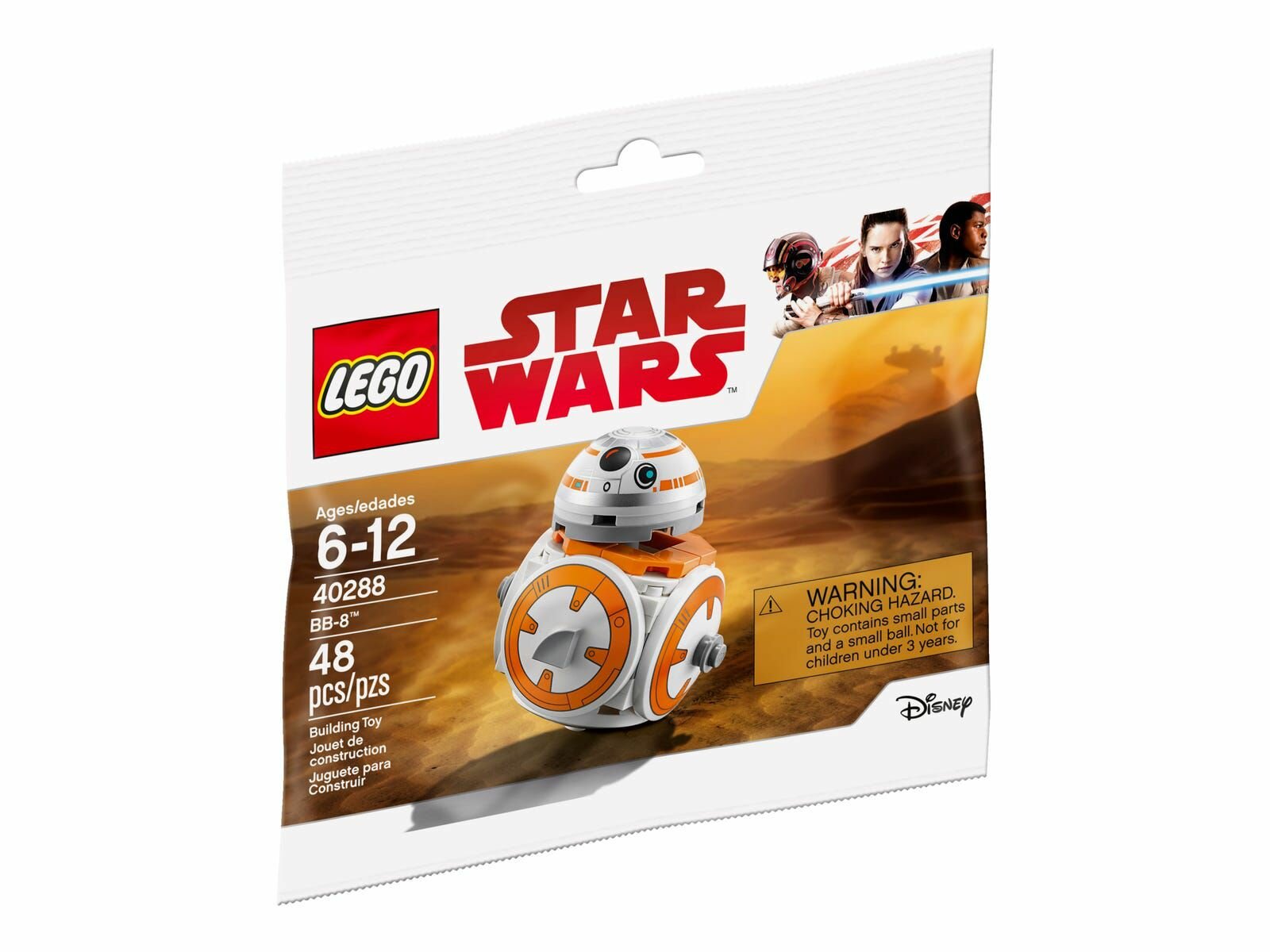 Конструктор LEGO Star Wars 40288 "BB-8", 48 деталей, для мальчиков, полибег