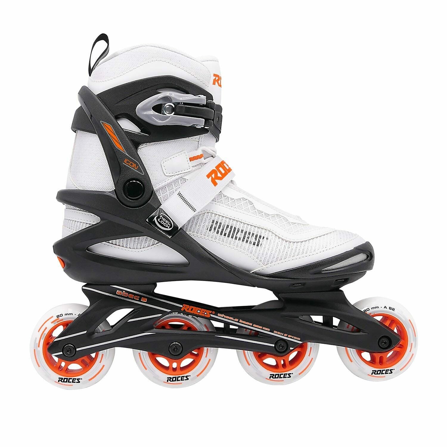 DECATHLON ролики Roces Icon X 80, натуральныи белый, оранжевый, размер 39