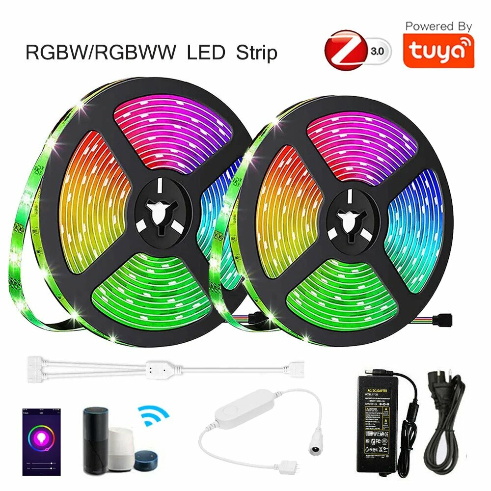 Светодиодная лента RGBWW waterproof 20m EU Plug