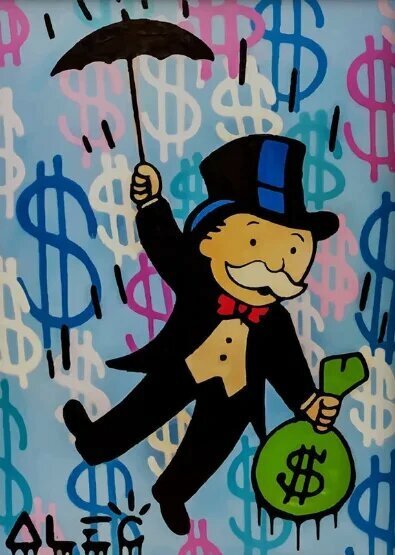Печать на холсте Alec Monopoly, 50x70 см, без рамы, PF54217