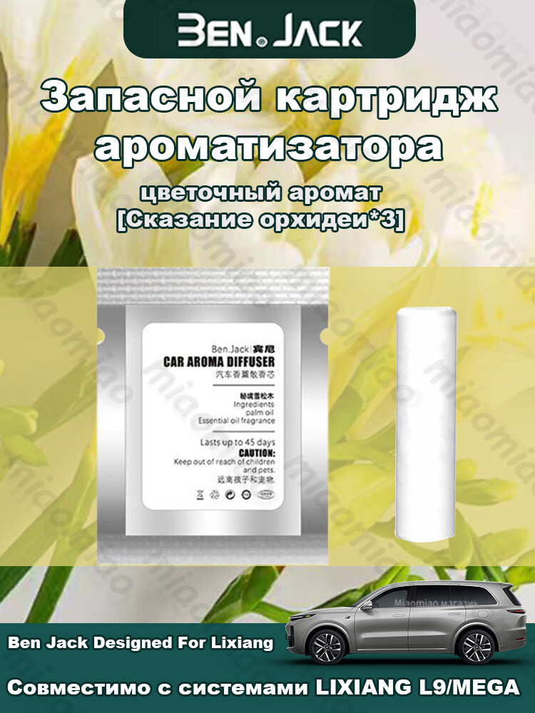 Запасной картридж ароматизатора BEN.JACK для LiXiang L9, замена запаха системы авто ароматов
