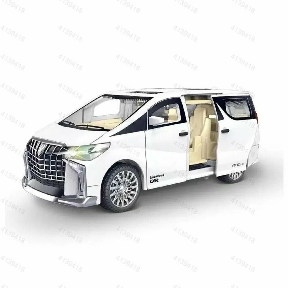 1:24 для Toyota Alphard, литая под давлением модель автомобиля, игрушечный автомобиль для мальчиков
