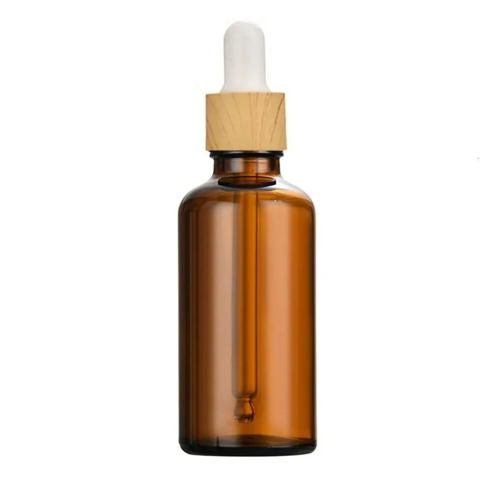 Амберная стеклянная бутылочка с пипеткой, - 100ml - C