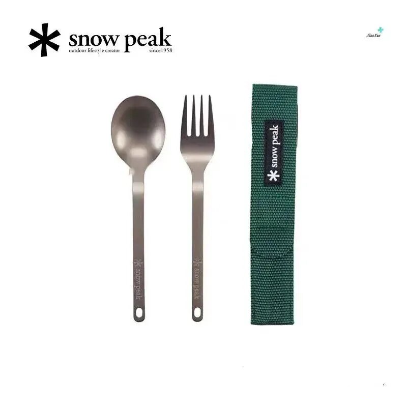 Набор столовых приборов из титана Snow Peak Camping: вилка и ложка