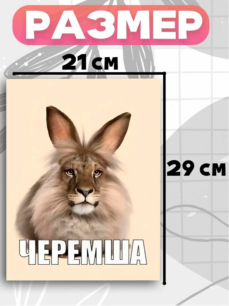 Постеры на стену Черемша мем , плакат 1шт, А4 размер. — фото 1