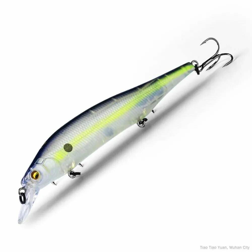 Воблер BEARKING ITO-SHINER 115 SP с шумовым эффектом с шариковой системой балансировки, суспендер Minnow 11,5 см; 15 г; 0,5- 1,2 м