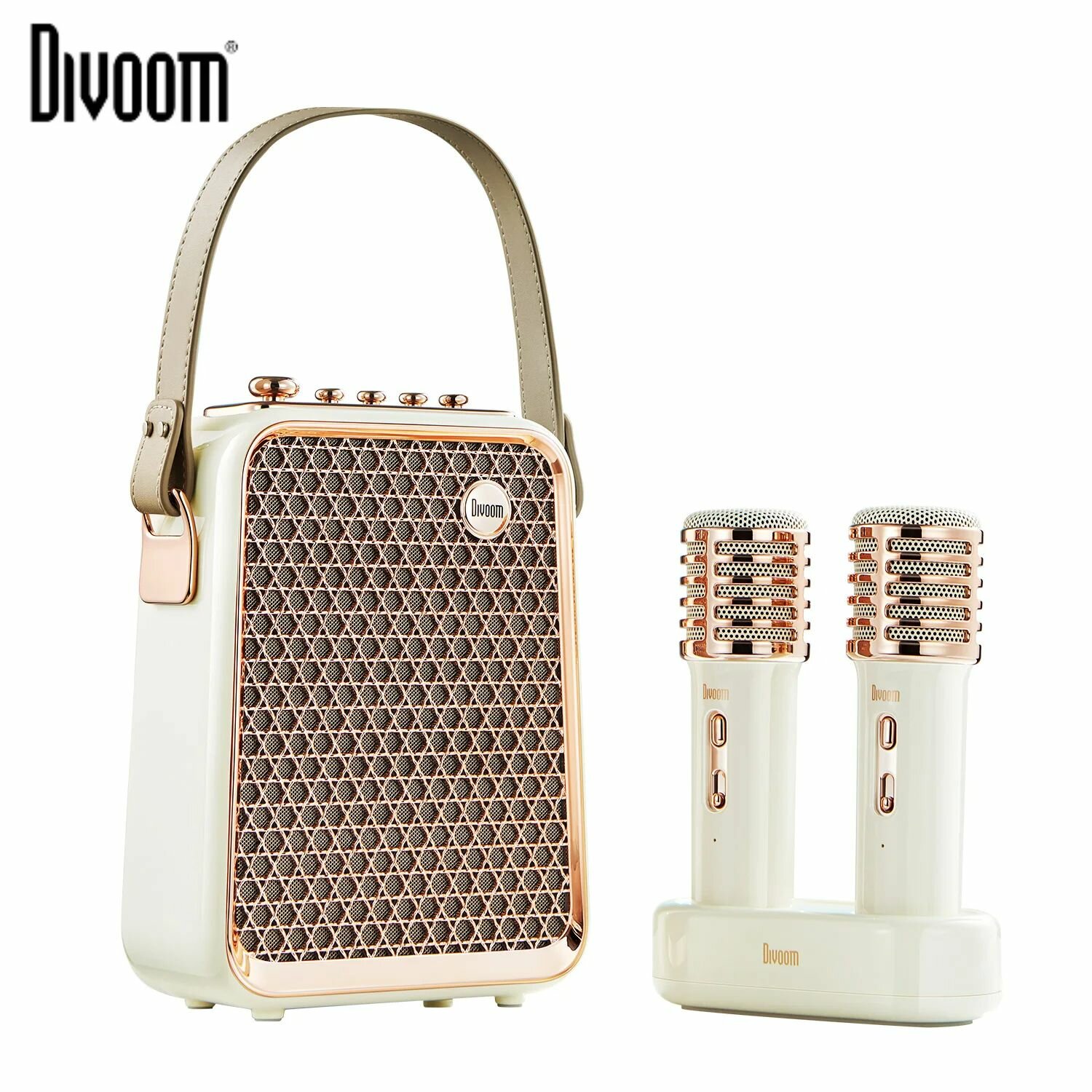 Divoom SongBird-HQ Портативный Bluetooth-динамик мощностью 50 Вт с мощным звуком и караоке-микрофоном в режиме изменения голоса