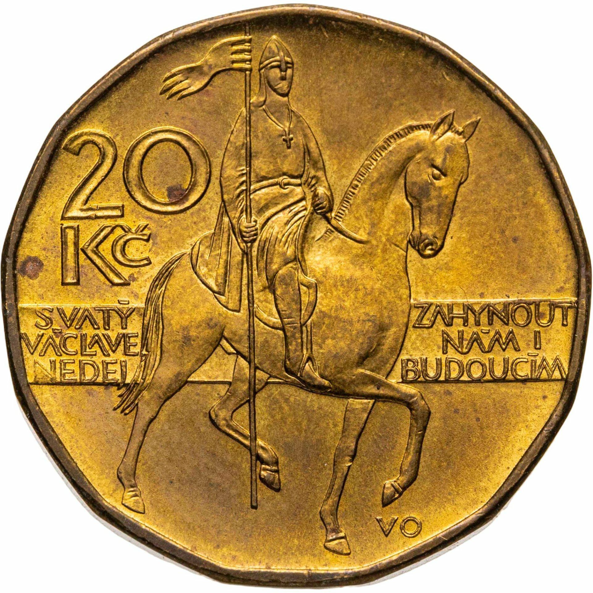 Чехия 20 крон korun 2014, Сталь, в сохранности AU-UNC