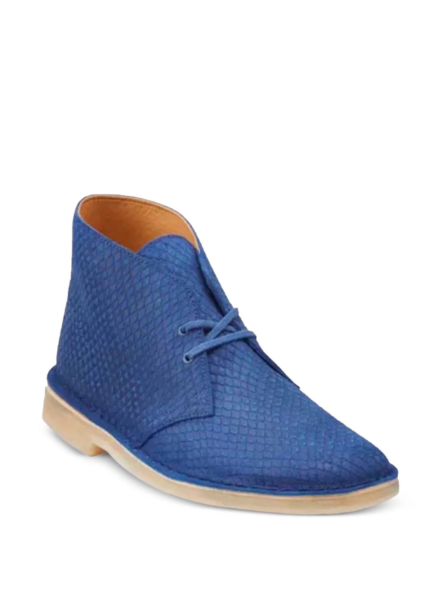 Ботинки Clarks ORIGINALs Snake-effect leather desert boots, размер 10.5, blue — фото 1