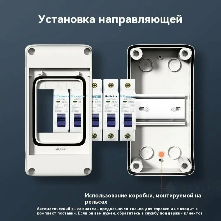 Бокс/ щиток электрический пластиковый для автоматов, щит распределительный навесной 3 модулей 65IP