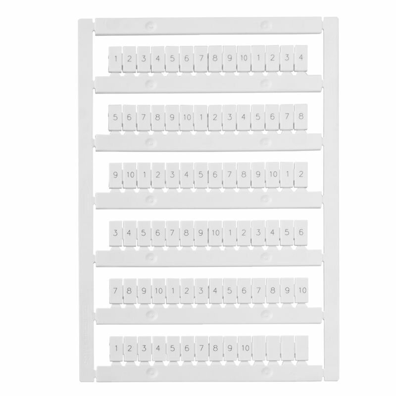 Маркировка для лазерной печати "1-10" OptiClip MC5/H/1-10 КЭАЗ 332722