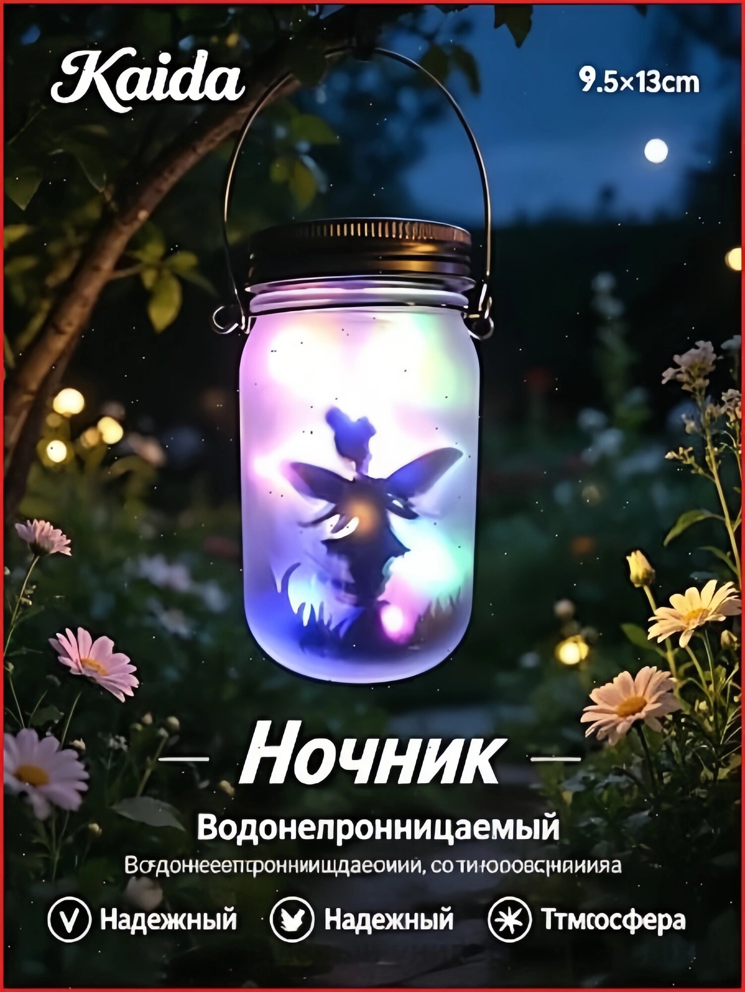 Фигура "Лампа", каркасная, светодиодная, высота 13см, цвет фиолетовый