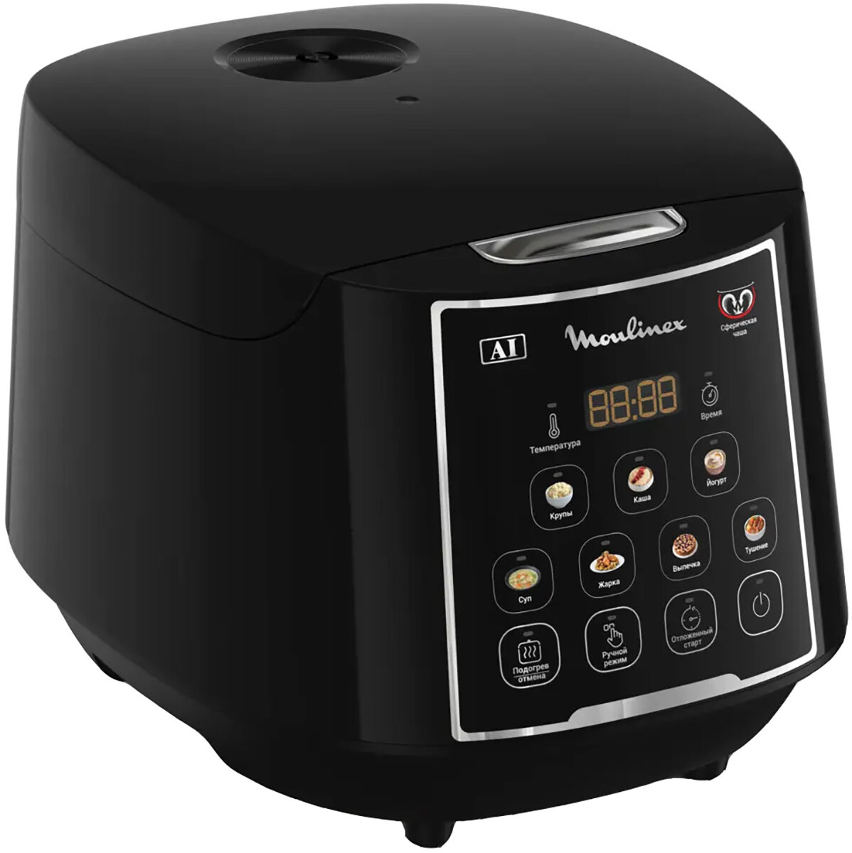Мультиварка Moulinex MK736BF2 черный, 750 Вт, 5л, Количество автоматических программ 7, Поддержание температуры