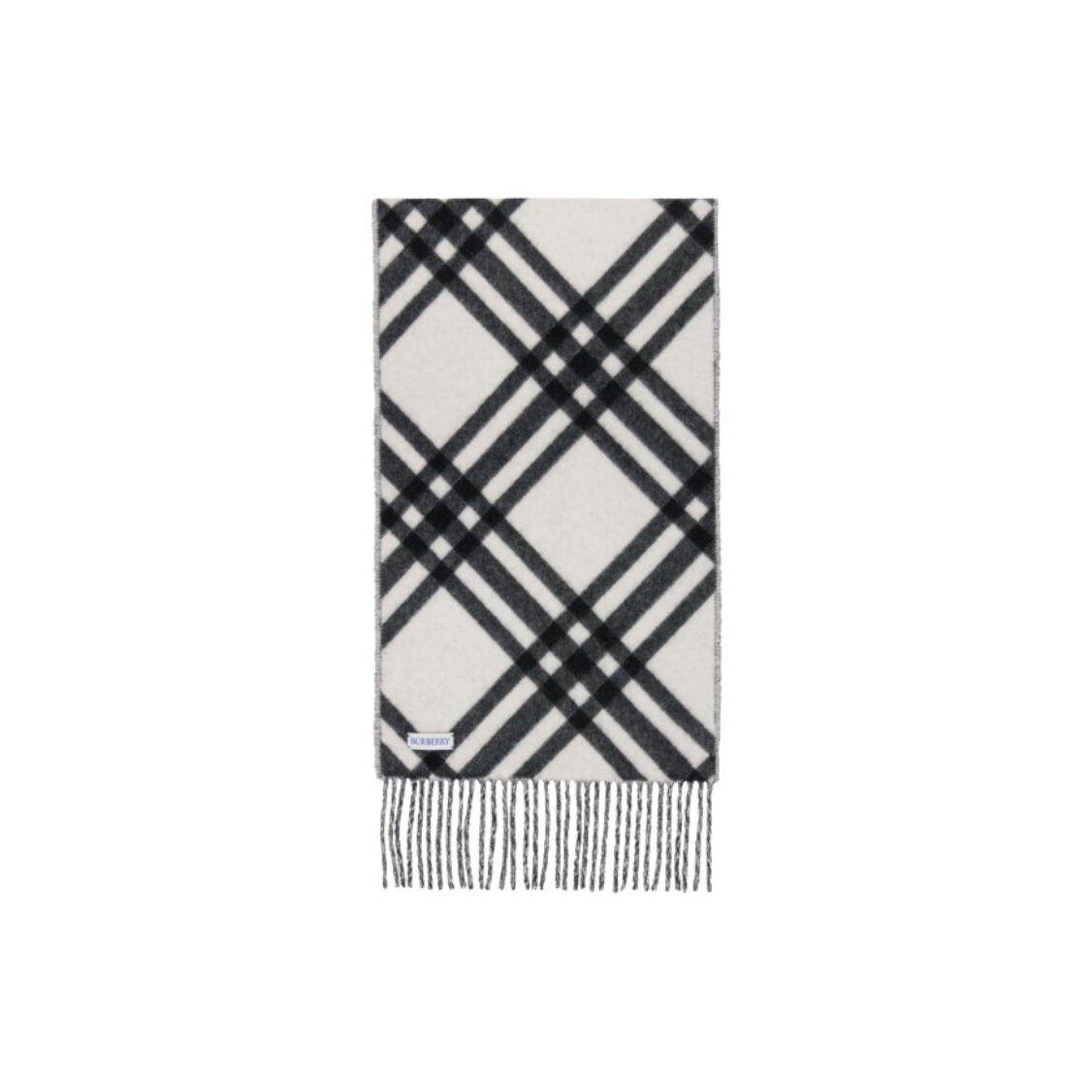 Шарф BURBERRY для мужчин, one size, черный/белый — фото 1