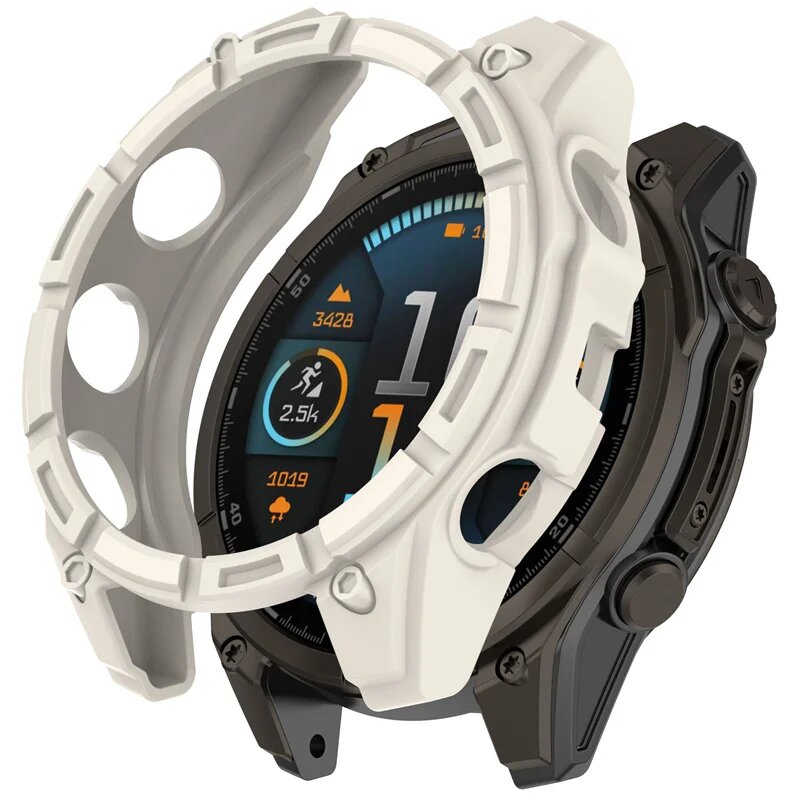 Чехол для Garmin Fenix 8 43mm, бежевый starlight