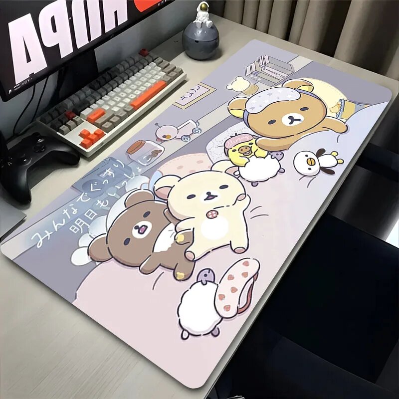 Большой коврик для мыши Rilakkuma и Korilakkuma, 600x300x2mm, ZY-0000011
