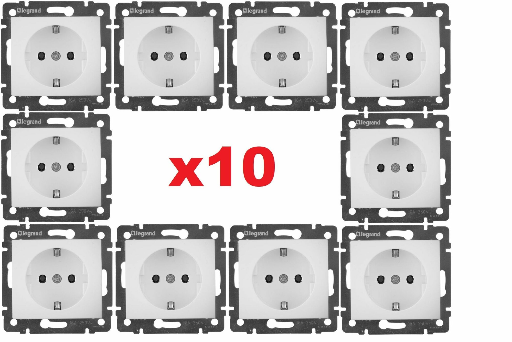 Розетка Legrand 774420 (10 шт.) Valena, 16 А, с заземлением